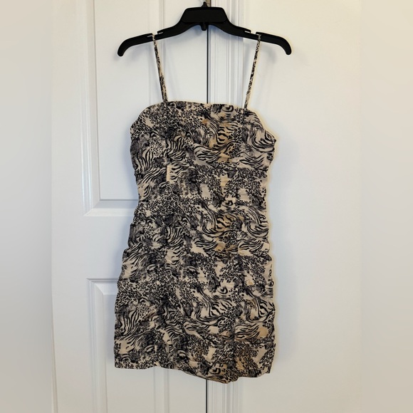 Dresses | Joa Just One Answer Size M Mini Dress Animal Print | Poshmark